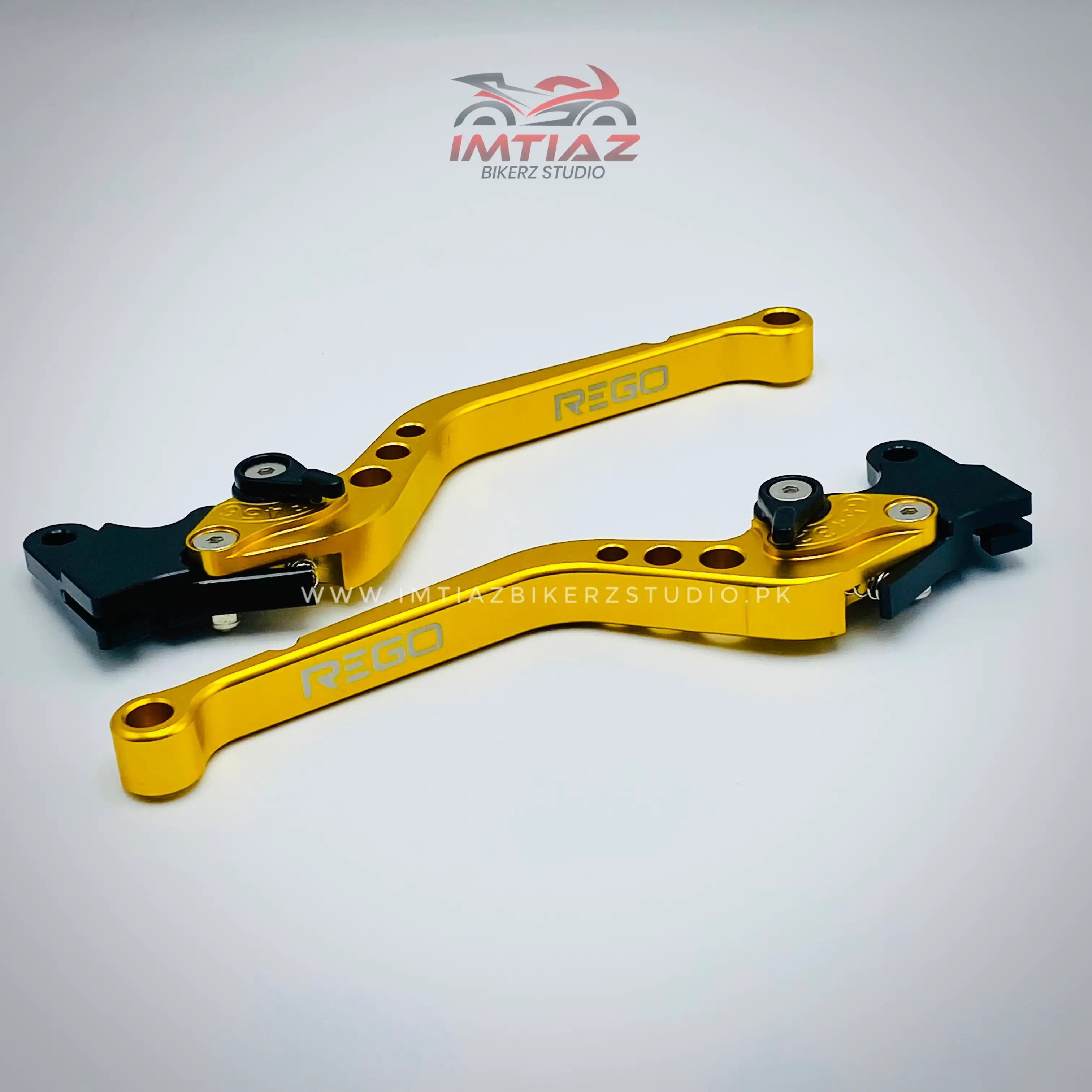 Rego Yellow Adjustable Aluminium Levers – Imtiaz Bikerz Studio